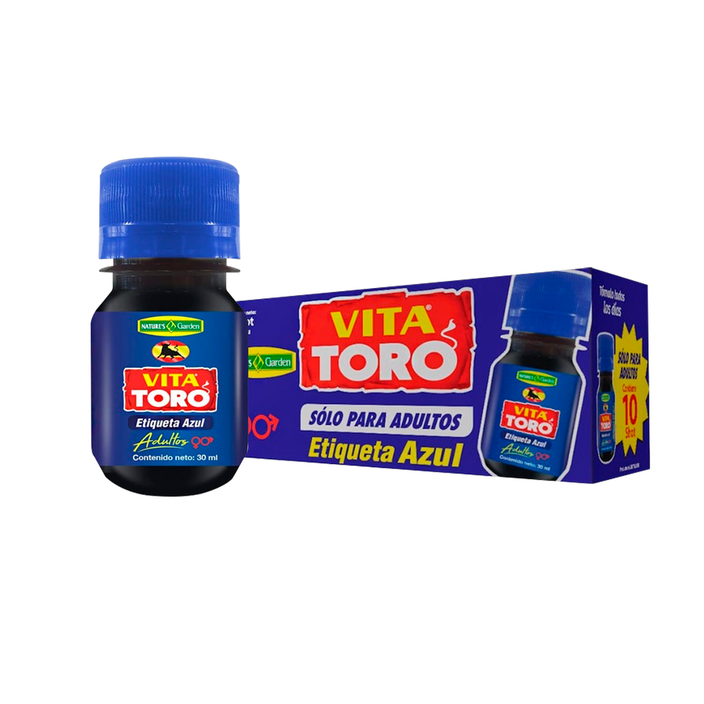 VITA TORO ETIQUETA AZUL SHOT 30 ML NATURES GARDEN | El Arbolito